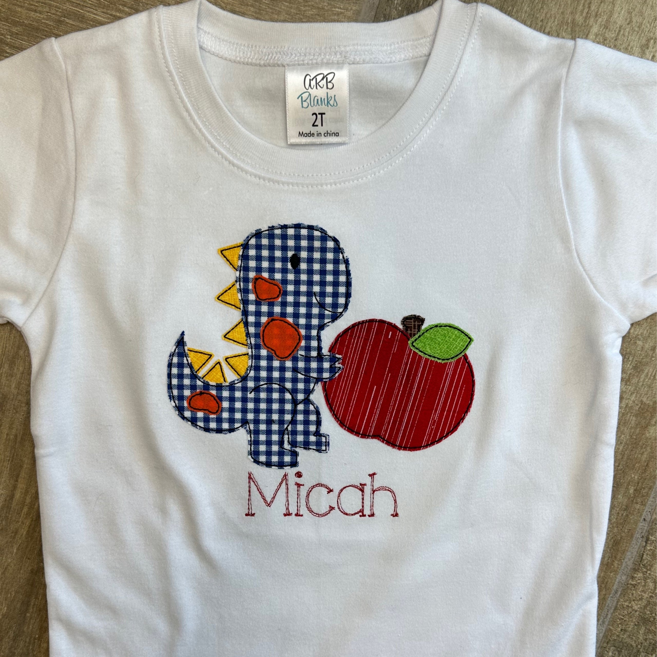 Dino Apple Back to School | Yellow Tulip Design